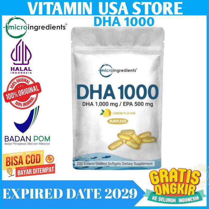 Promo MICRO INGREDIENTS MICROINGREDIENTS OMEGA 3 FISH OIL DHA 1000 MG ...