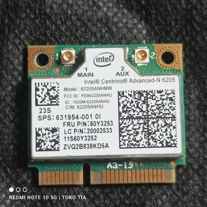 Jual Intel Centrino Advanced-N 6205 Wifi Card Model 62205ANHMW ...