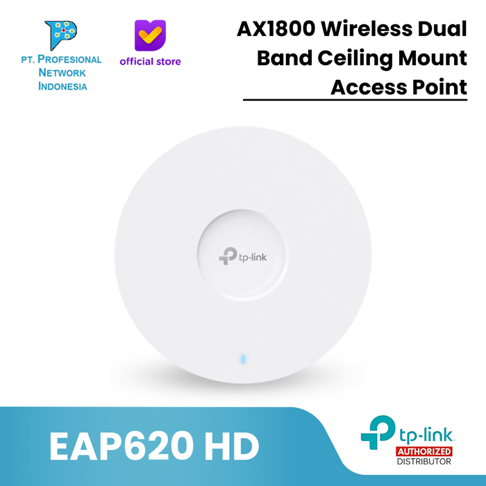 Promo TP-Link EAP620 HD AX1800 Wireless Dual Band Ceiling Mount AP ...
