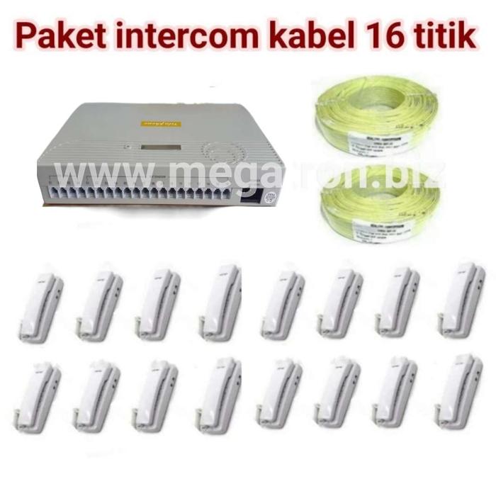 Jual Paket Interkom pakai kabel 16 channel (pemasangan sangat mudah ...