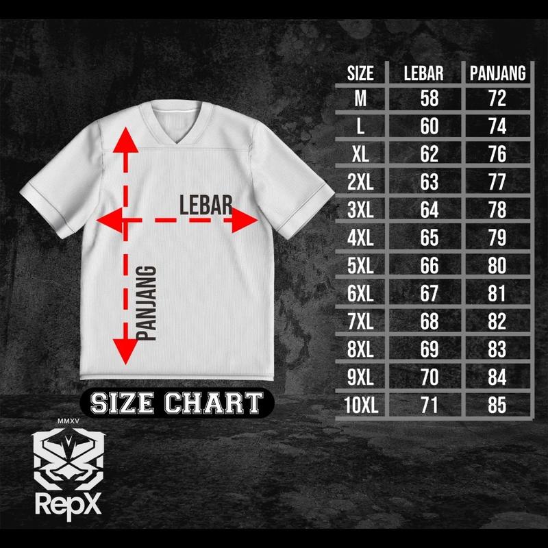 RepX jersey premium over size - BLAK AND WHITE FLAME - Shop | Tokopedia