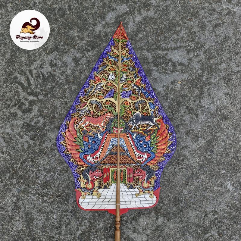 Wayang Kulit Gunungan 50 cm Motif Batik Kualitas Halus - Shop | Tokopedia