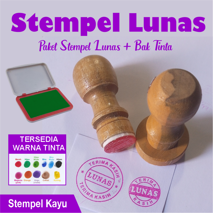 Jual Stempel lunas custom | Stempel lunas terima kasih | Stempel lunas ...