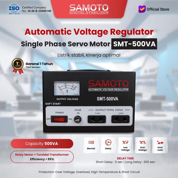Promo Stabilizer SAMOTO 500 - 500VA Stavol SERVO Motor 5KVA 500 VA ...