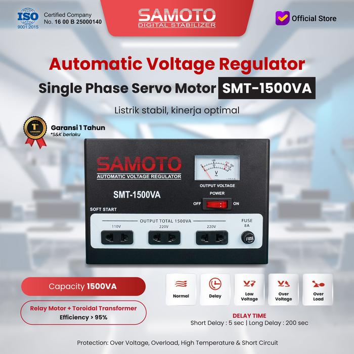 Promo Stabilizer SAMOTO 1500 1500VA Stavol SERVO Motor 1.5KVA - 1500 VA ...
