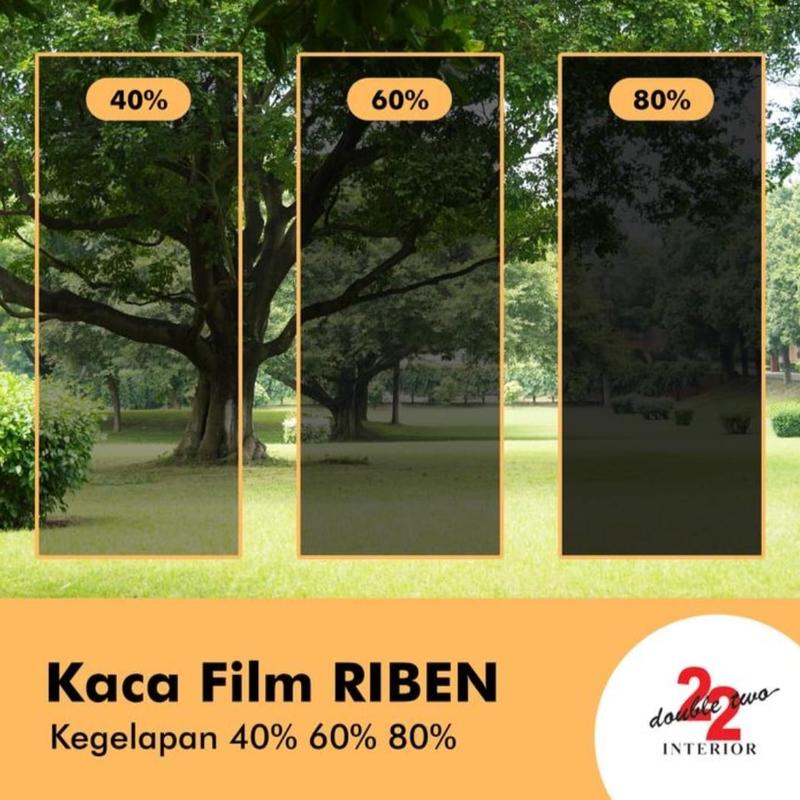 riben stiker kaca film peredam panas dekorasi gedung rumah Kantor anti ...