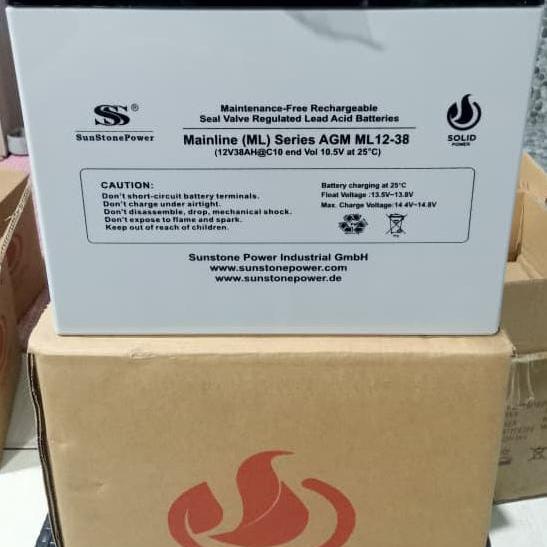 Solid Power Baterai VRLA Solid Power 12V 38Ah Powerbank Mainline ML ...