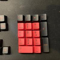 Jual Tai-Hao/Tai Hao Black Red Dark Blood PBT Doubleshot Keycaps OEM ...