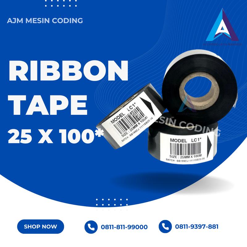 Ribbon Tape 25x100 LC1* Pita Coding tinta Expired - Hitam - Shop ...