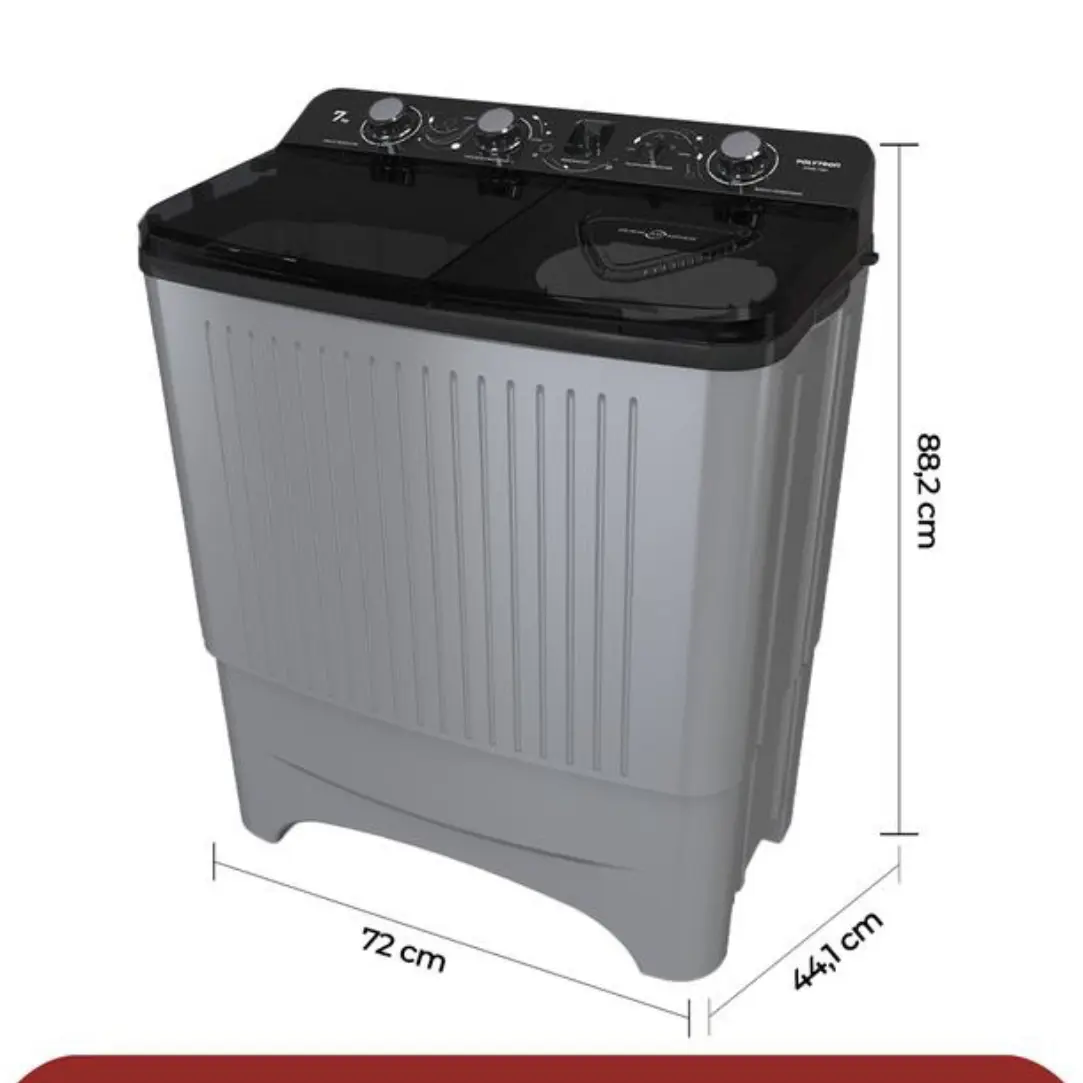 (AMPLOP BON) MESIN CUCI POLYTRON PWM 7081 PRIMADONA GIANT SERIES 7KG 2 ...