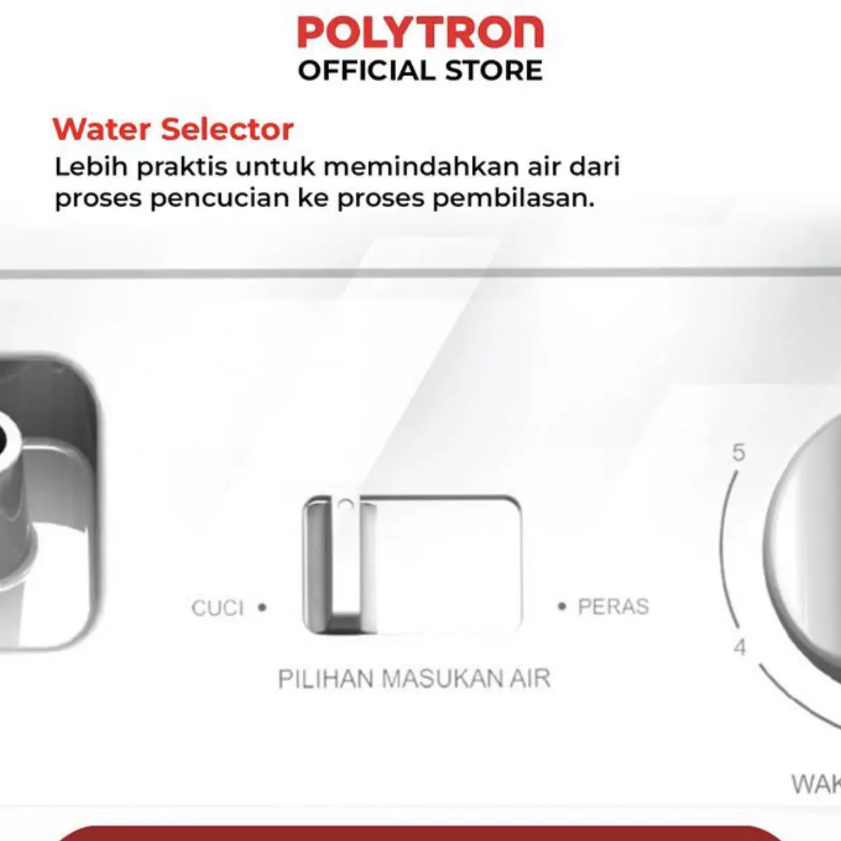 (AMPLOP BON) MESIN CUCI POLYTRON PWM 7081 PRIMADONA GIANT SERIES 7KG 2 ...