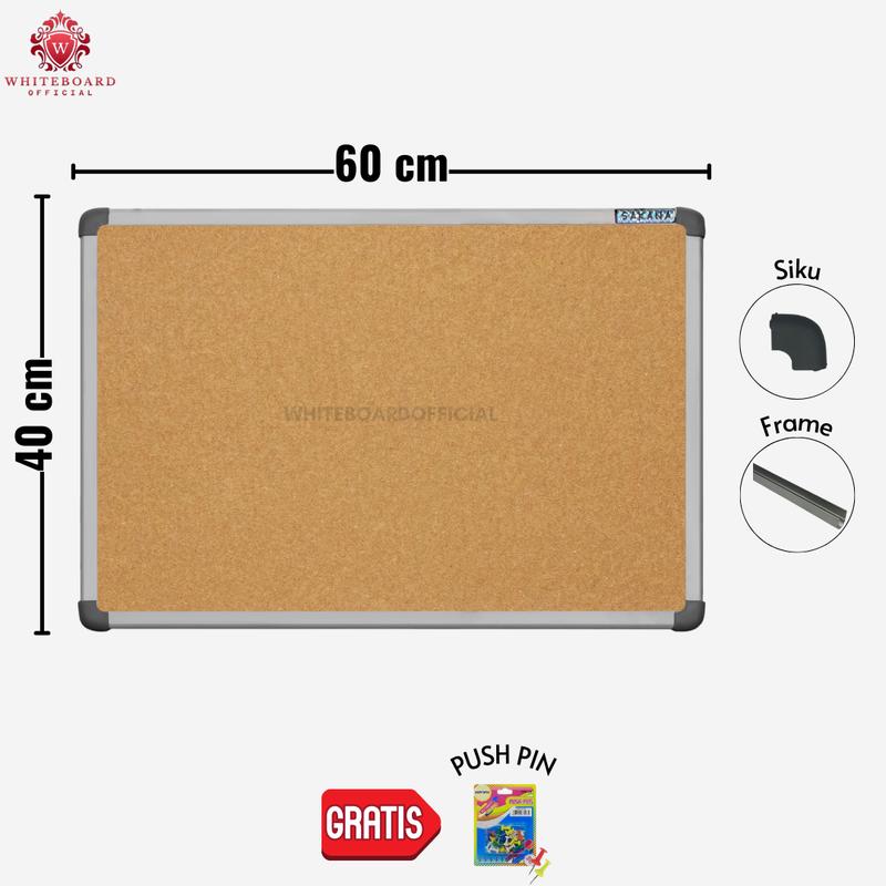 SAKANA Softboard Gantung 40x60cm / Cork Board / Pin Board / Papan ...