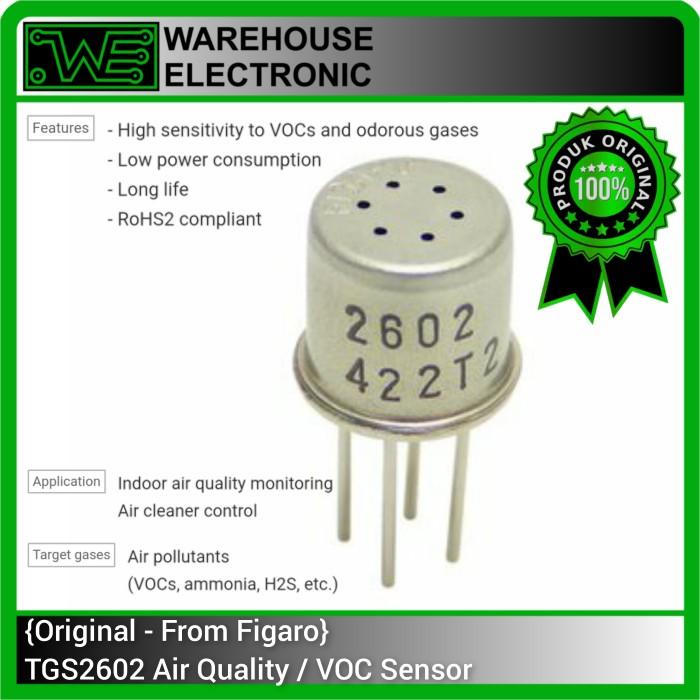 Jual TGS2602 Air Quality / VOC Sensor - ORIGINAL Figaro TGS 2602 Sensor ...