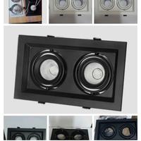 Jual Double Downlight LED Lampu Plafon Inbow 2 Mata Kotak Hitam inbow ...