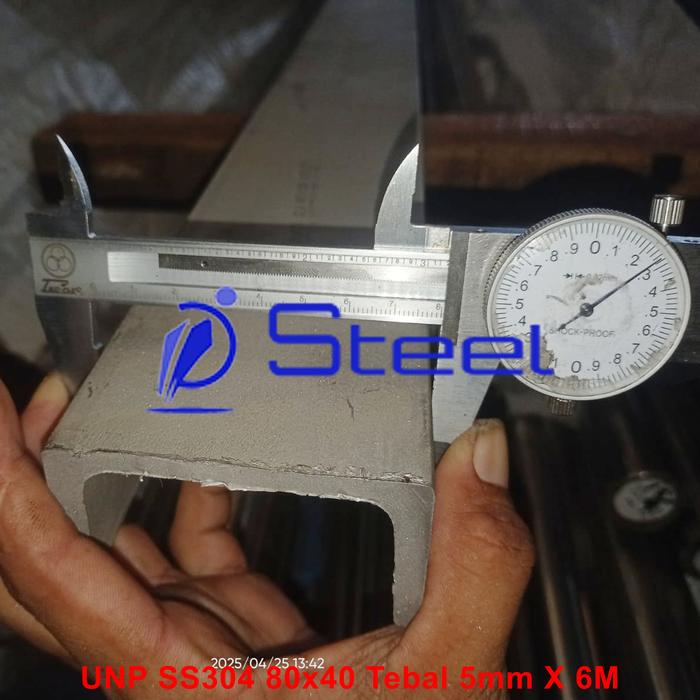 Jual UNP SS304 80x40 Tbl 5mm X 6M | Kanal U Stainless 304 80 x 40 ...