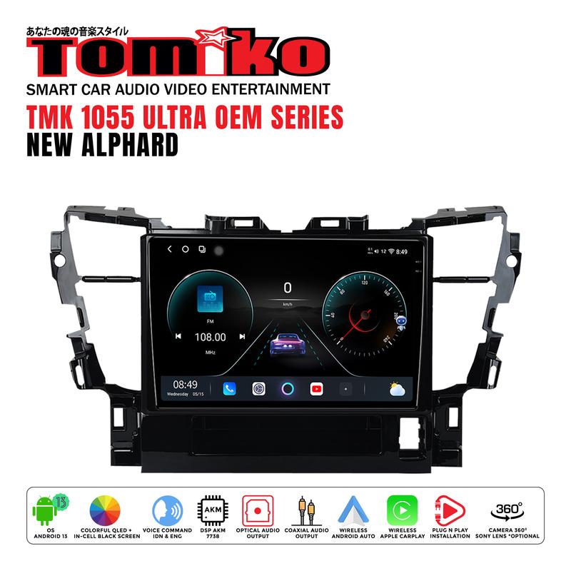 Head Unit Android Tomiko TMK 1055 ULTRA OEM Series for New Alphard ...