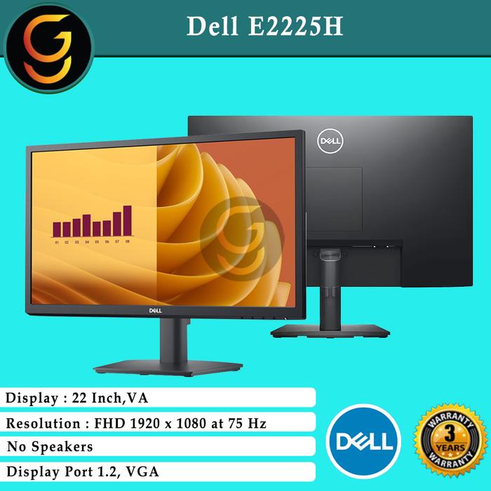 Jual Monitor Dell E2225H 22" VA FHD 75Hz DisplayPort VGA 3YR - Jakarta ...