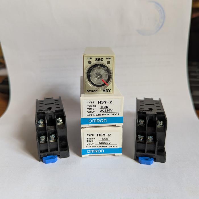 Jual H3Y-2 Delay Timer Relay OMRON +Socket AC220v 60S - Kab. Serang ...
