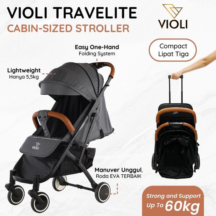 Jual [FREE TRAVEL BAG] Violi Travelite Emboss - Stroller Cabin Bayi ...