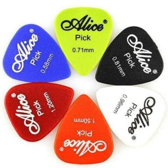 TERSEDIA Pick Gitar Alice Murah Pemetik Gitar 0.58 0.71 0.81 - Shop ...