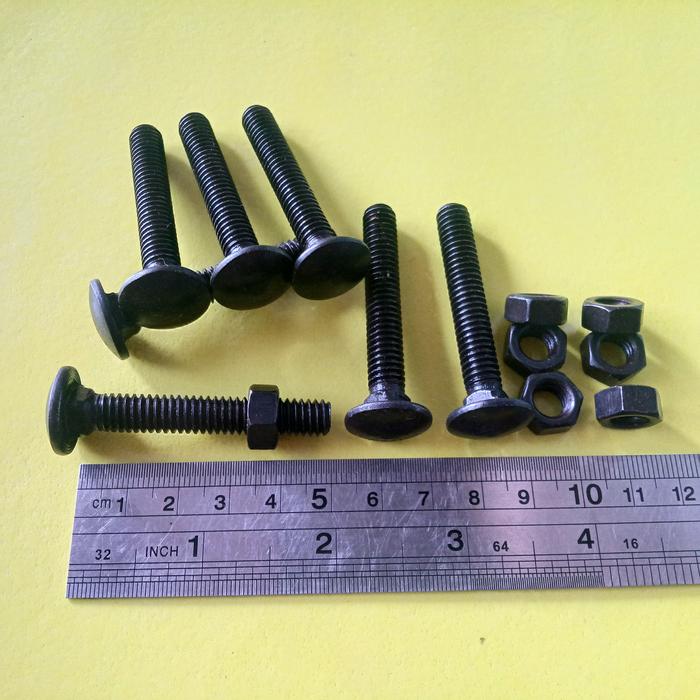 Jual BAUT MUR CB 3/8 x 2 " INCHI / BAUT M10 PANJANG 5CM / BAUD CB HITAM ...