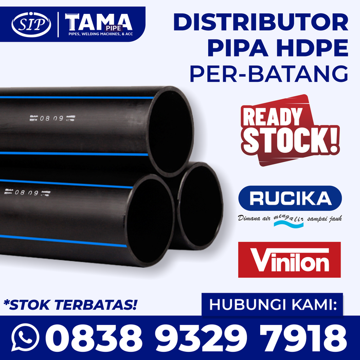 Promo Distributor Pipa HDPE Batangan Diameter 12" (315mm) PN 10 SDR 17 ...