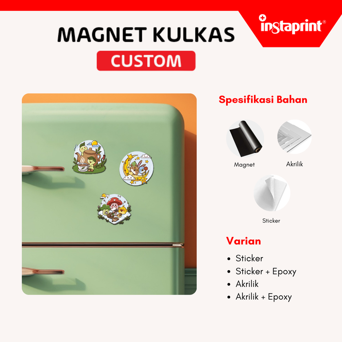 Promo [Magnet] Magnet Custom/Magnet Kulkas Sticker/Akrilik Custom ...