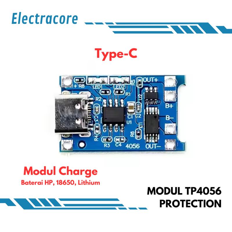 Modul Charger TP4056 Type C with Protection – Lithium Battery Charging ...