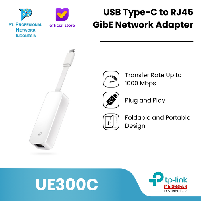 Jual TP-LINK UE300C USB Type-C to RJ45 Gigabit Ethernet Network Adapter ...