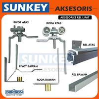 Jual Rel Pintu Lipat Aluminium Panjang 3 Meter ( 4 Daun Pintu ) Dekson ...