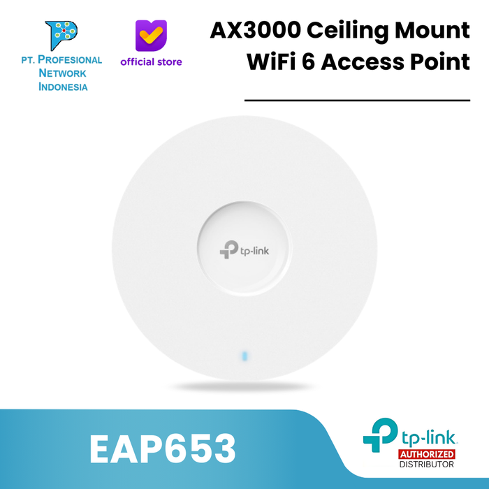 Promo TP LINK EAP653 AX3000 Ceiling Mount WiFi 6 Access Point EAP 653 ...