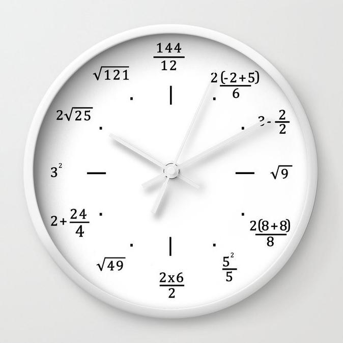 Jam Matematika - Jam Dinding Saja - Shop | Tokopedia