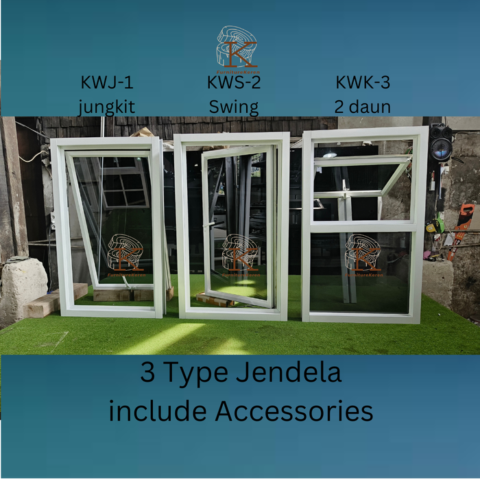 Jual Jendela Casement Aluminium 40 x 80 / Jendela Aluminium Swing ...