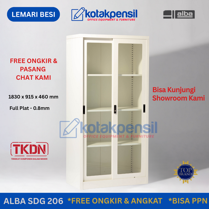 Jual Lemari Arsip Kaca ALBA SDG206 2 Pintu Sliding SDG 206 - Lemari ...
