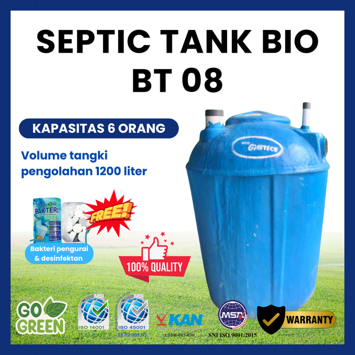 Jual Septic Tank Biotank Tipe BT 08 Fiberglass Volume Tangki 1200 Liter ...