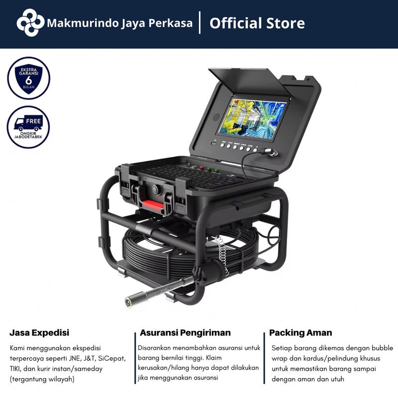 GAMWATER Pipe Inspection Camera with 512HZ Locator 9"DVR IPS 1080P Self ...
