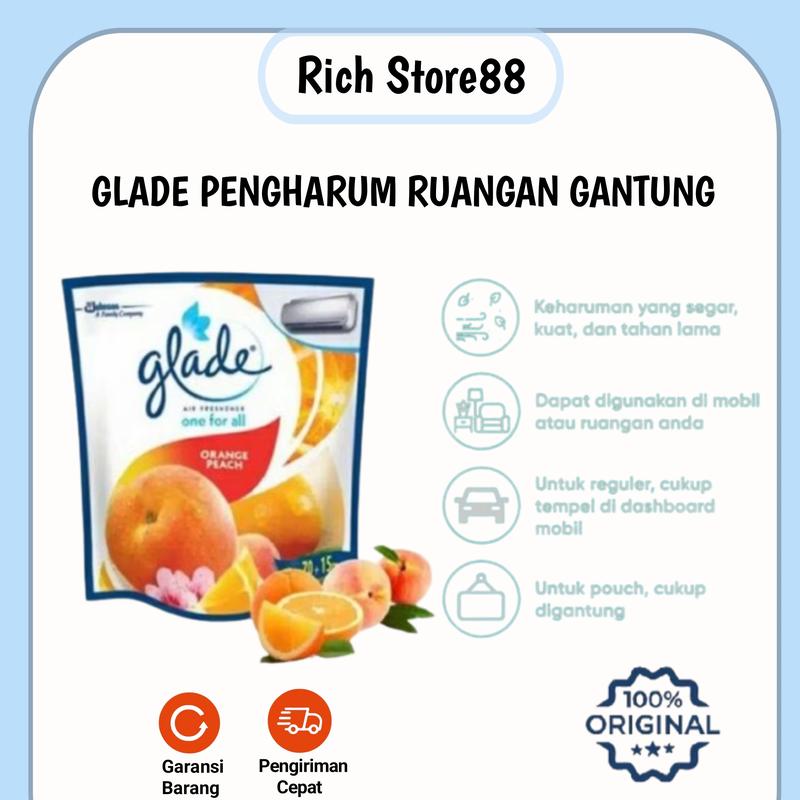 Glade Air Freshener One For All Orange Peach Pengharum Ruangan 70+15gr ...