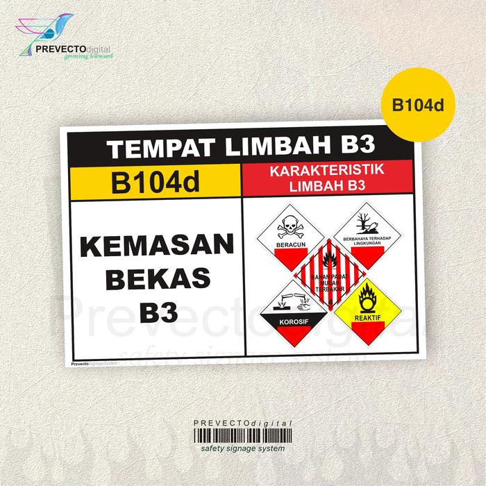 Jual Sticker Safety Sign K3 Tempat Limbah B3 Limbah Kemasan Bekas B3 ...