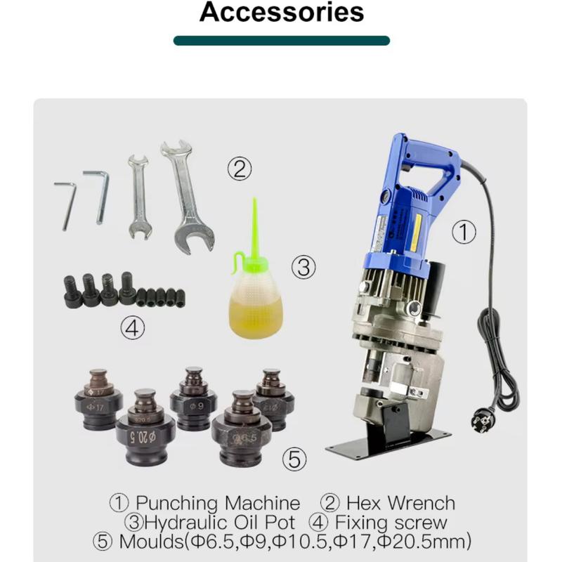 Mesin Pelubang Pembolong Besi 6mm Hydrolic Punch Hole dengan - Shop ...