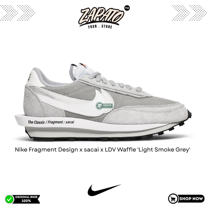 Jual Sepatu Nike Fragment Design x sacai x LDV Waffle 'Light Smoke Grey ...