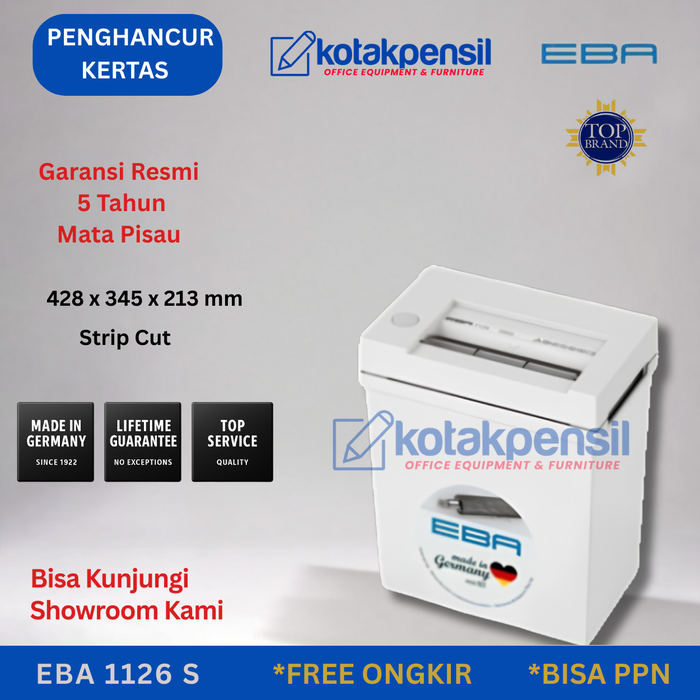 Jual EBA 1126 S Mesin Penghancur Kertas Dokumen / Paper Shredder - 2x15 ...