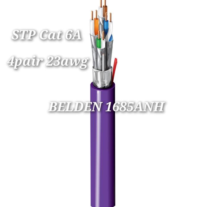 Jual BELDEN 1685ANH 006 Kabel STP Cat 6A LSZH 4 Pair 23 Awg FTP Cat6A ...