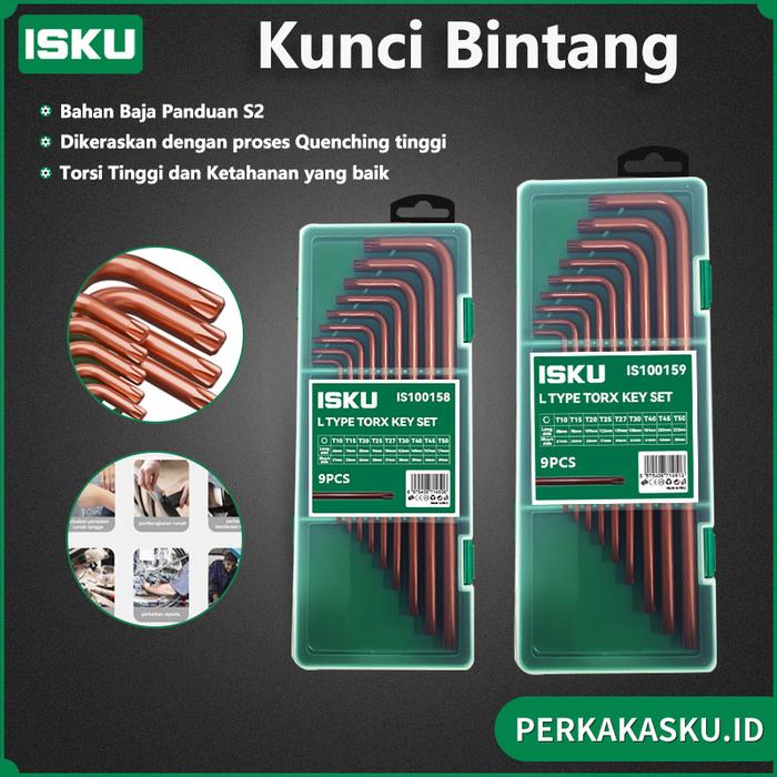 Promo Isku Kunci L Bintang Set 9pcs Kunci L Panjang Set Panjang Pendek ...