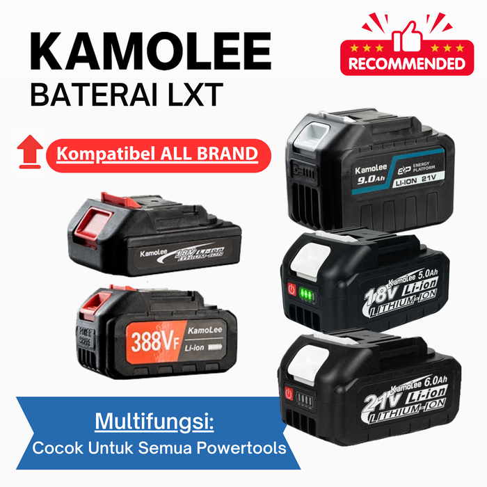 Promo KAMOLEE-Battery gerinda cordless-lithium ion-circular impact ...