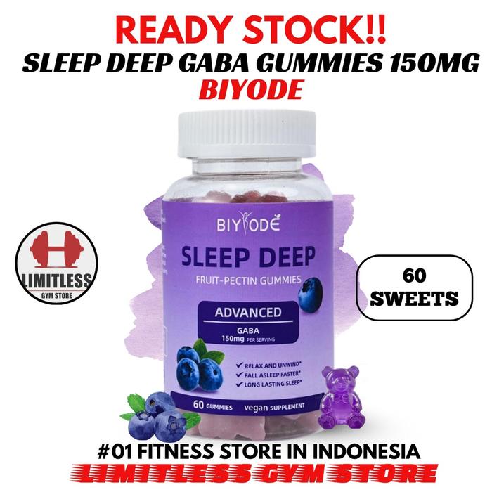 Jual Biyode SLEEP DEEP GABA Gummies - 60 Gummy Melatonin L Theanine ...