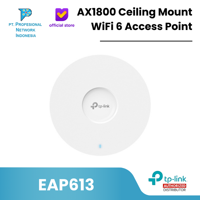 Promo Tp-Link EAP613 AX1800 WiFi 6 Dual Band Gigabit Wireless Access ...