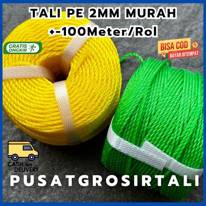 Jual Tali Tambang 2mm / Tali Tambang Kecil PE 2mm - OREN - Jakarta ...