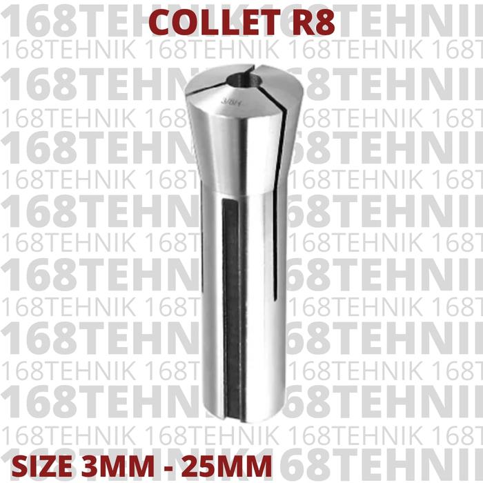 Jual COLLET R8 3mm-25mm / ARBOR COLLET R 8 / KEPALA BOR FRAIS R8 /ARBOR ...
