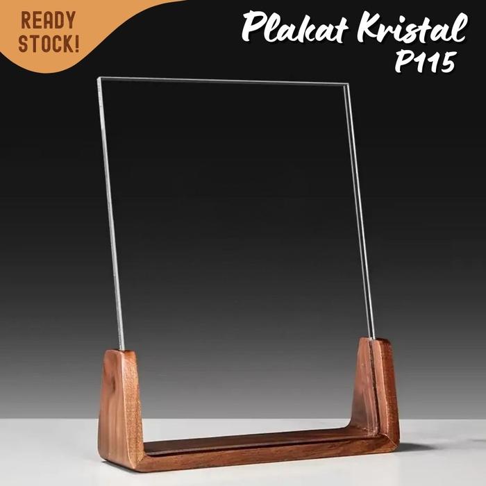 Jual P115 Plakat kristal PREMIUM 22x16cm piagam penghargaan award bisa ...