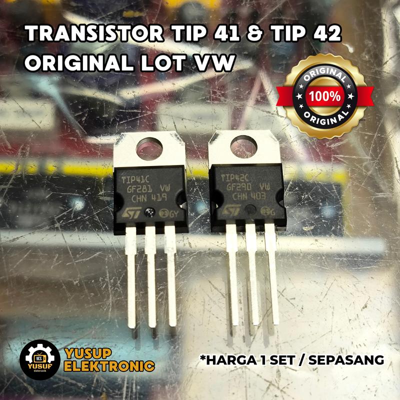 TRANSISTOR TIP 41 TIP 42 ORIGINAL LOT VW SEPASANG / 1 SET - Shop ...